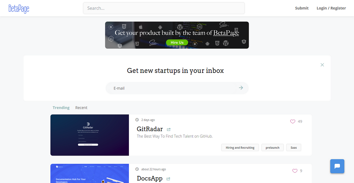Most Trending Startups & Products In The Month Of April 2017 On BetaPage